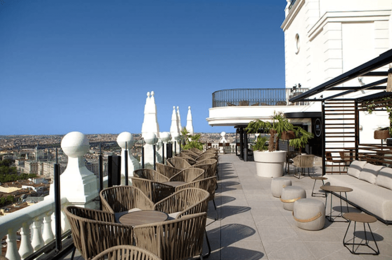 360º Rooftop Bar Madrid; The Bar in the Sky with incredible views.